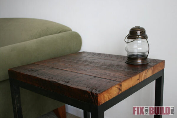 DIY Reclaimed Industrial Side Table | FixThisBuildThat