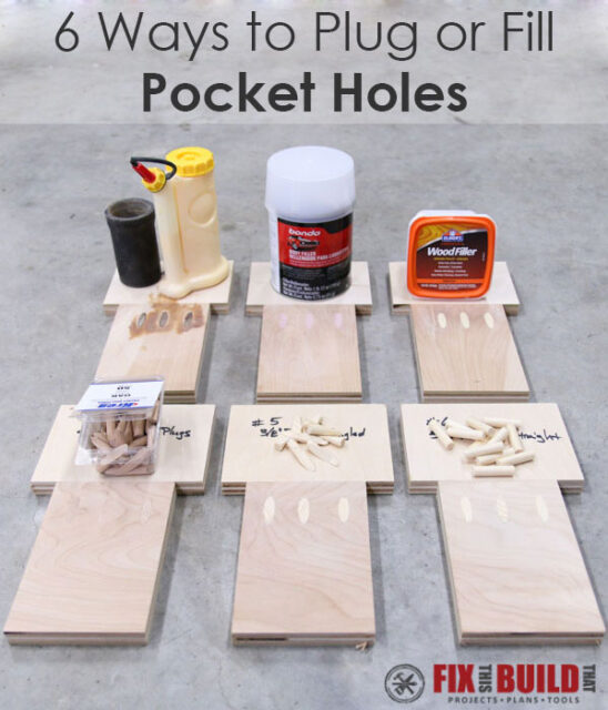 6 Ways to Plug or Fill Pocket Holes | FixThisBuildThat