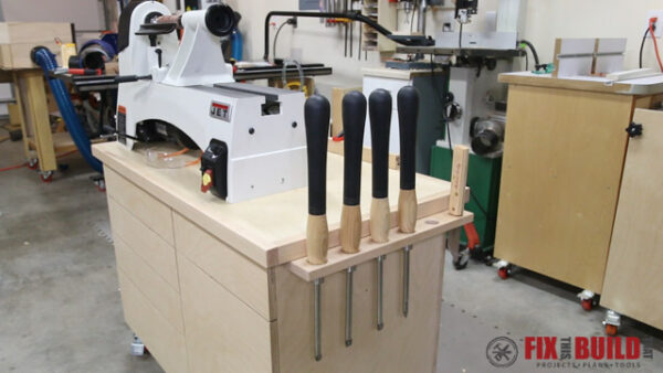 Wood Lathe Stand with Storage | FixThisBuildThat