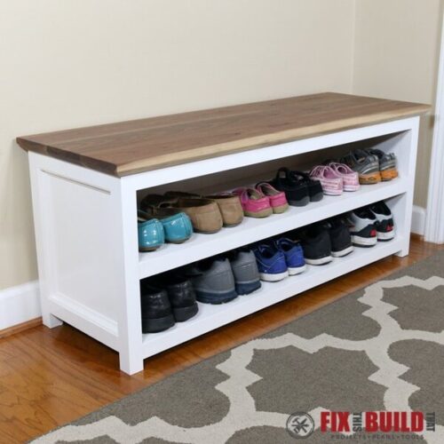 DIY Shoe Storage Bench Plans | Fix This Build That